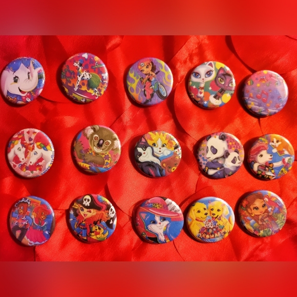 Lisa Frank | Accessories | Lisa Frank Pin Back Button Collection 15 ...